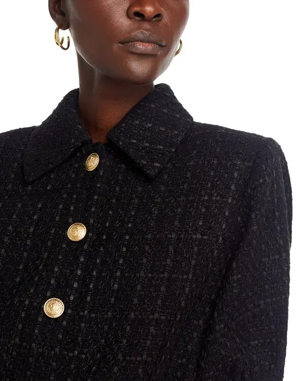 L'Agence Cove Tweed Jacket - Black