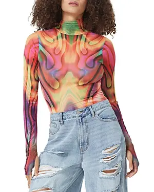 AFRM Zadie Mesh Turtleneck Top