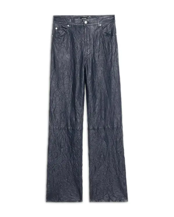 Zadig&Voltaire Evy Crinkled Leather Pants - Encre