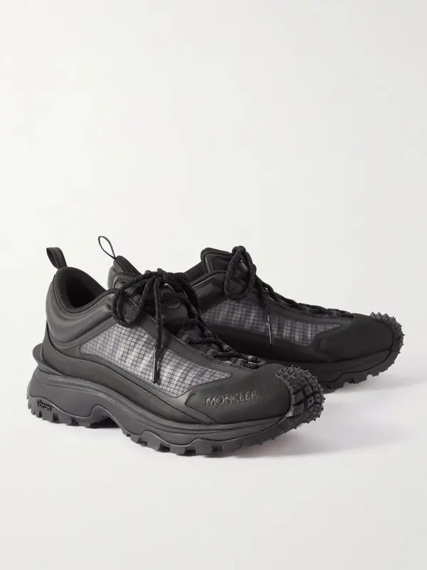 Moncler Mesh And Rubber Sneakers