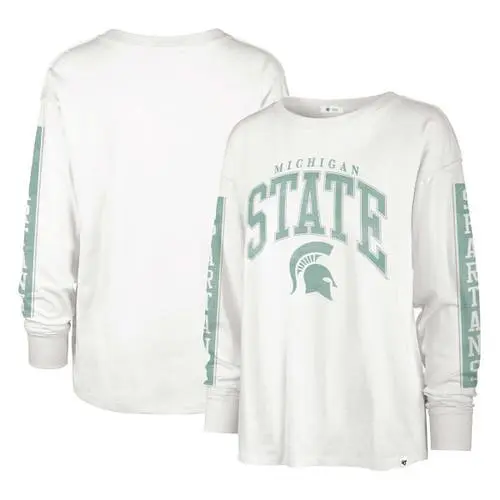 '47 Cream Michigan State Spartans Statement Soa 3-hit Long Sleeve T-shirt - White