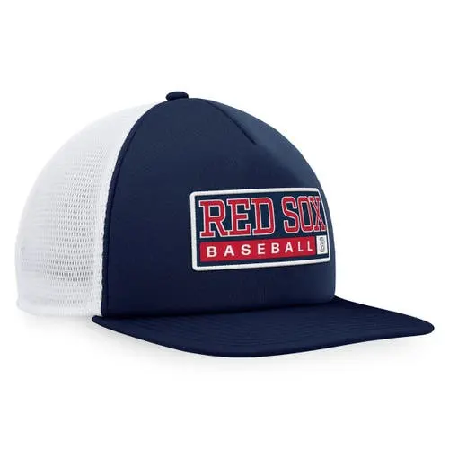 Majestic International White Boston Red Sox Foam Trucker Snapback Hat