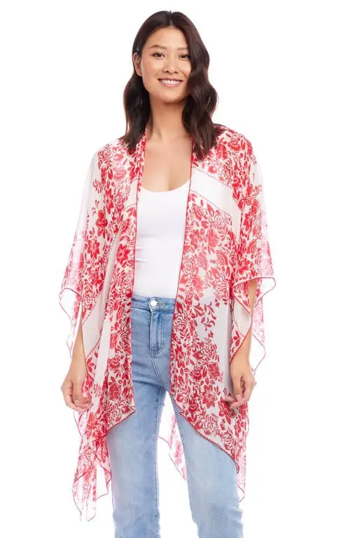 Karen Kane Floral Open Front Jacket