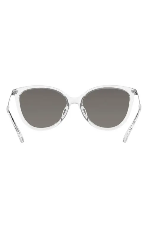 Michael Kors Dupont 58mm Cat Eye Sunglasses - Silver Mirror  display picture 2