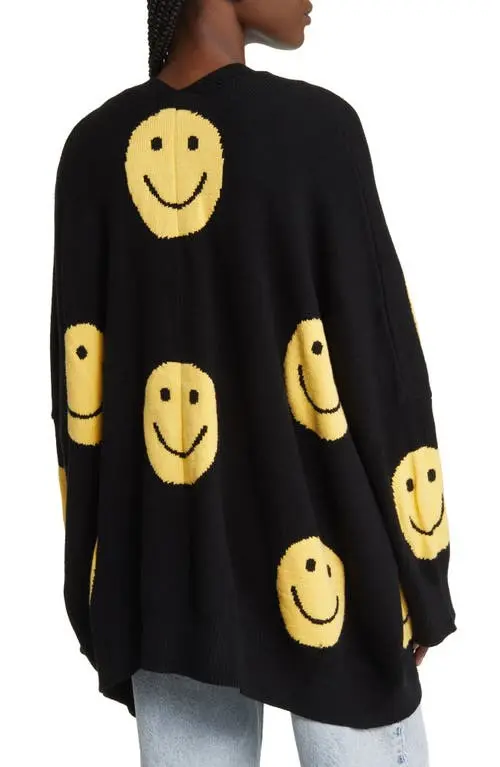 DRESSED IN LALA Oversized Intarsia Cardigan