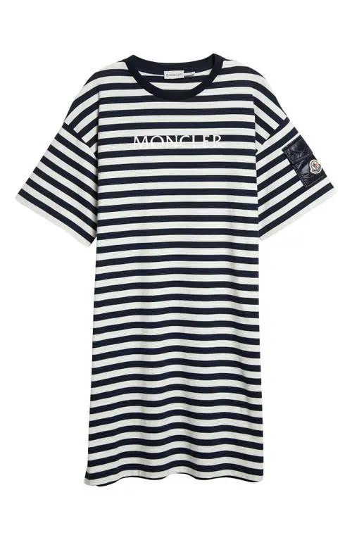 Moncler Stripe Cotton Jersey T-shirt Dress
