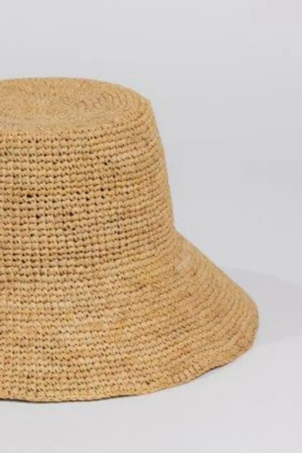 Velvet By Graham & Spencer Crochet Bucket Hat - Natural  display picture 1