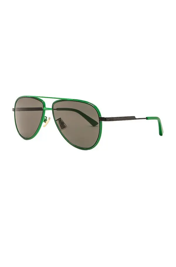 Bottega Veneta Light Ribbon Aviator Sunglasses