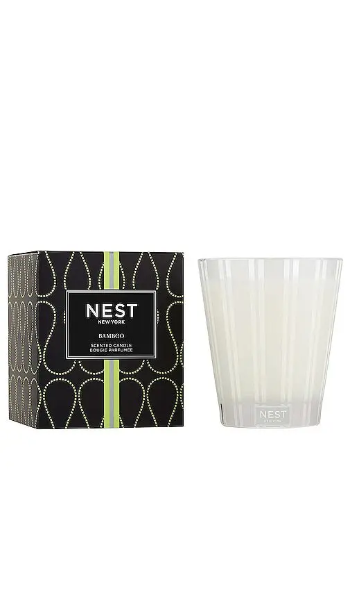 NEST NEW YORK Classic Candle In White - Bamboo