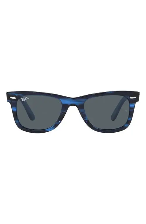 Ray-ban 50mm Square Wayfarer Sunglasses - Blue Stripe