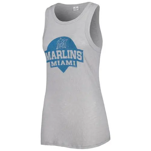 SOFT AS A GRAPE Miami Marlins Tri-blend Tank Top