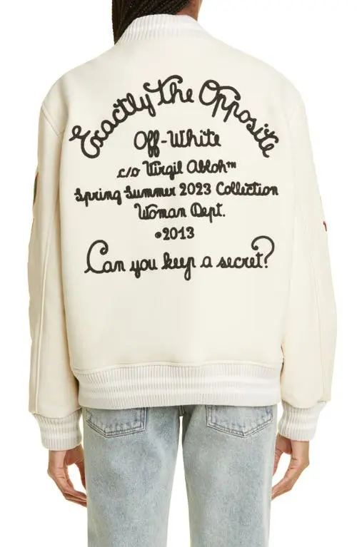 Off-White Embroidered Varsity Jacket