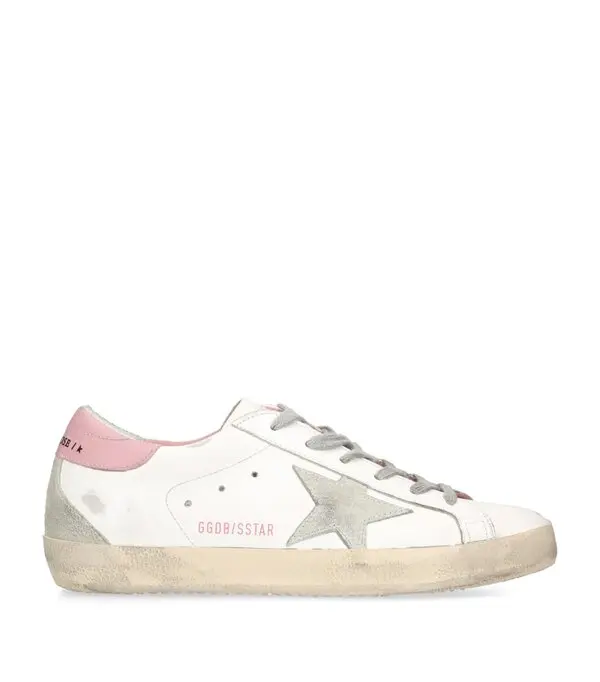 GOLDEN GOOSE Leather Super-star Sneakers - White