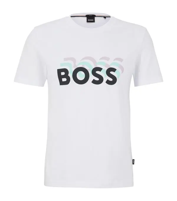 BOSS Logo Print T-shirt - White