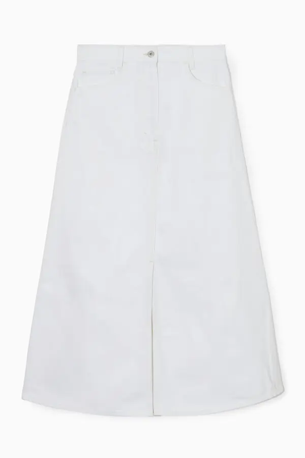 Cos A-line Denim Midi Skirt