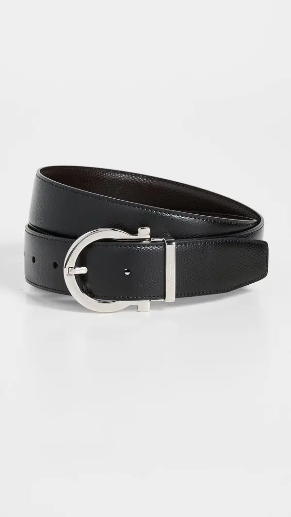 FERRAGAMO Single Gancini Reversible Belt