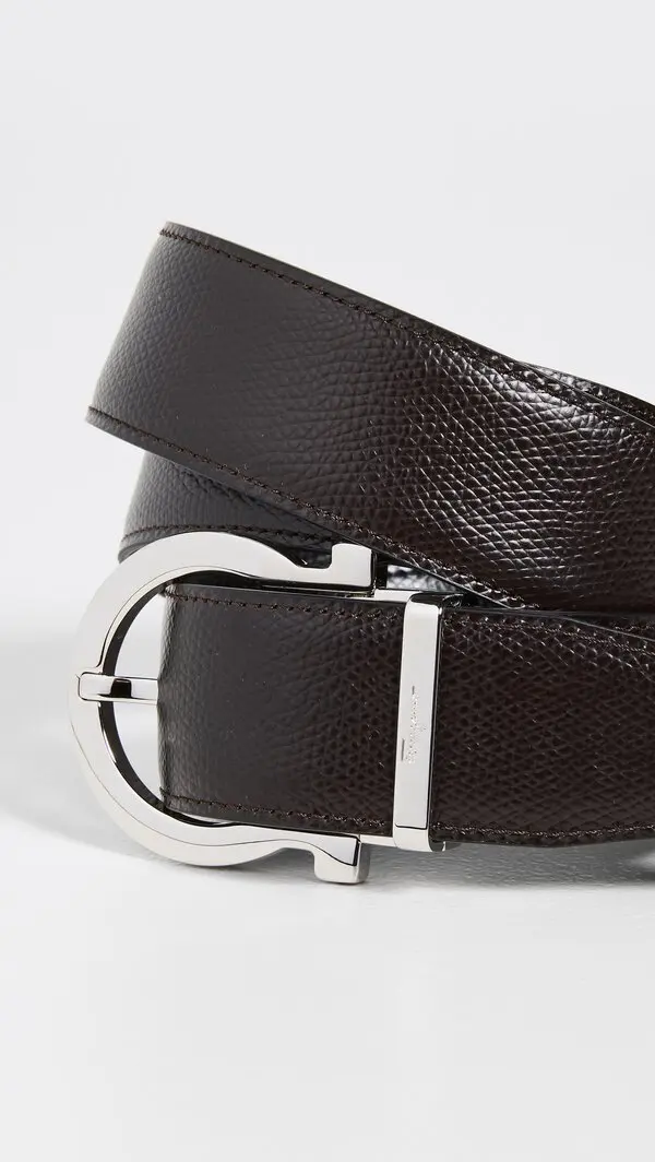 FERRAGAMO Single Gancini Reversible Belt