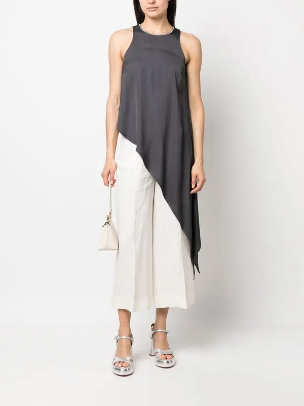 Peserico Asymmetric-hem Sleeveless Blouse