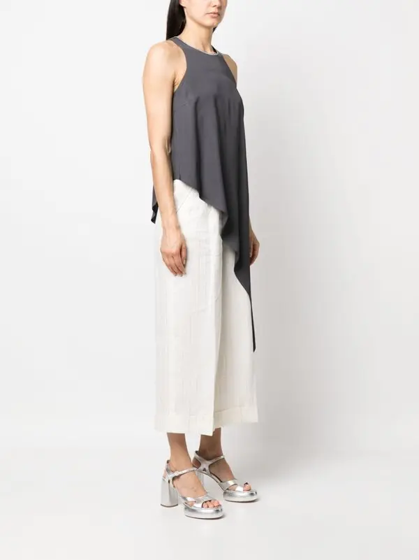 Peserico Asymmetric-hem Sleeveless Blouse