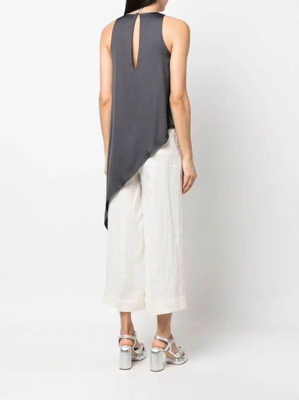 Peserico Asymmetric-hem Sleeveless Blouse