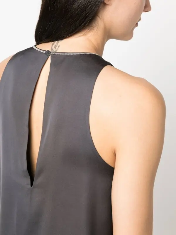 Peserico Asymmetric-hem Sleeveless Blouse