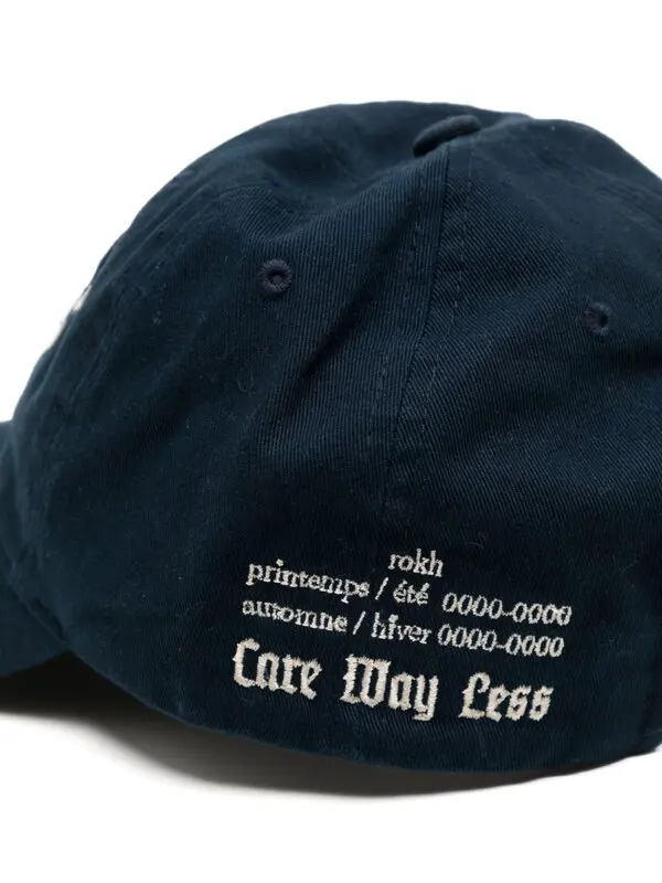 Rokh Logo-Patch Cotton Cap In Blue - 30% Off | Editorialist