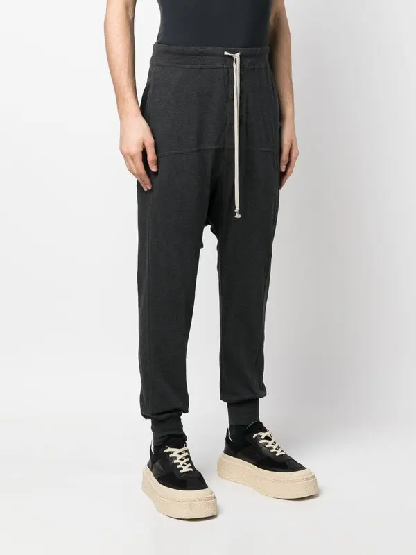 Rick Owens Drop-crotch Drawstring Track Pants - Grey