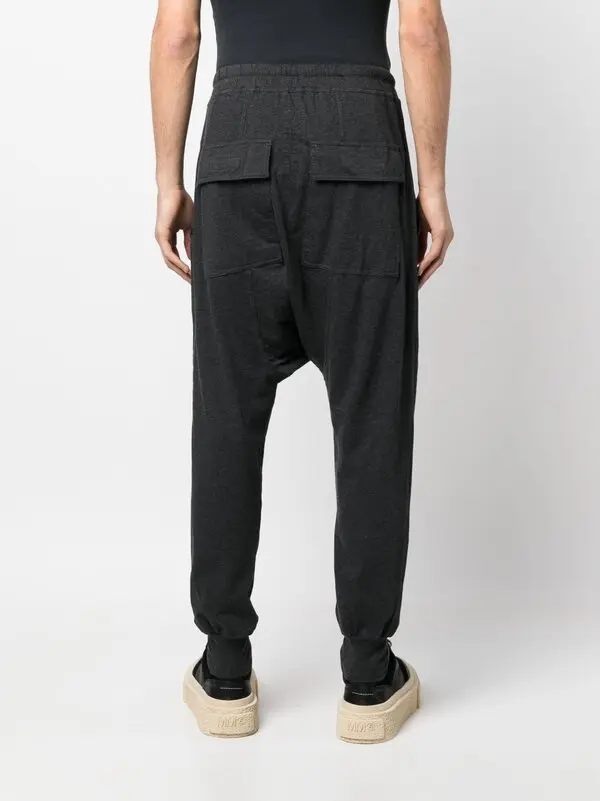 Rick Owens Drop-crotch Drawstring Track Pants - Grey