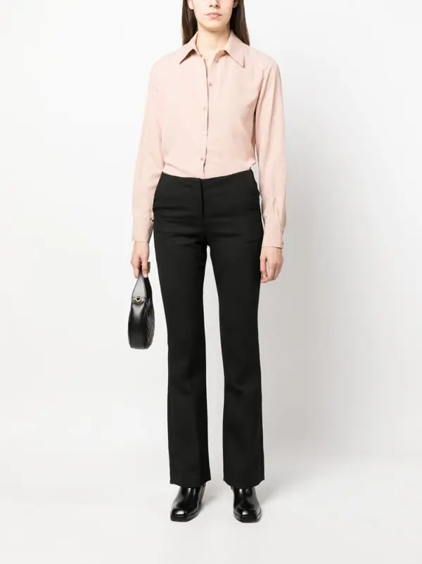Pinko Jacquard-logo Long-sleeve Shirt - Pink