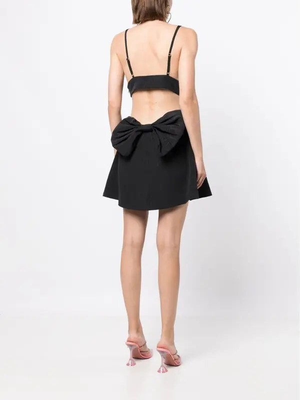 LoveShackFancy Oversized Bow Mini Dress