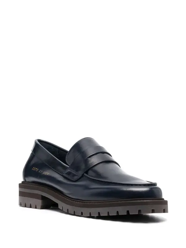 Common Projects Lug-Sole Penny Loafers In Blue - 54% Off  display picture 2