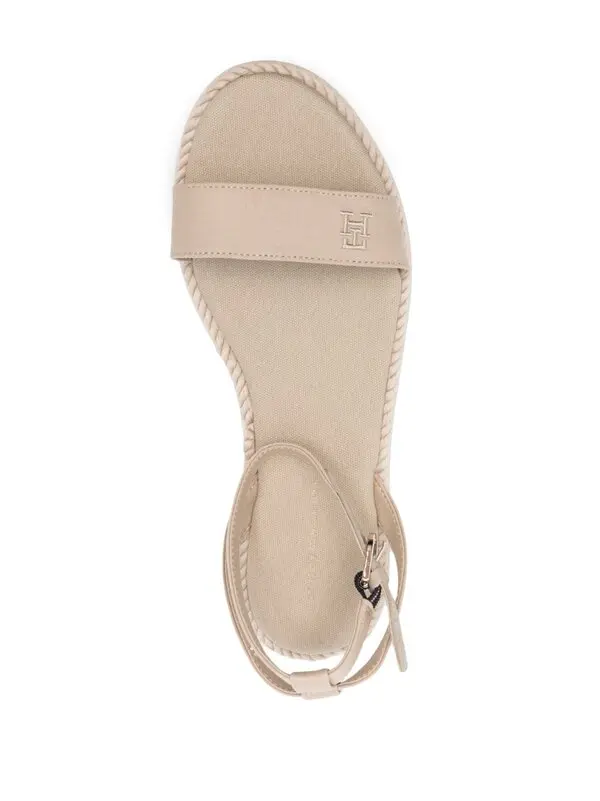 Tommy Hilfiger Embroidered Logo Platform Sandals - Green