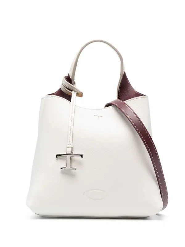 TOD'S T Timeless Mini Tote Bag - White