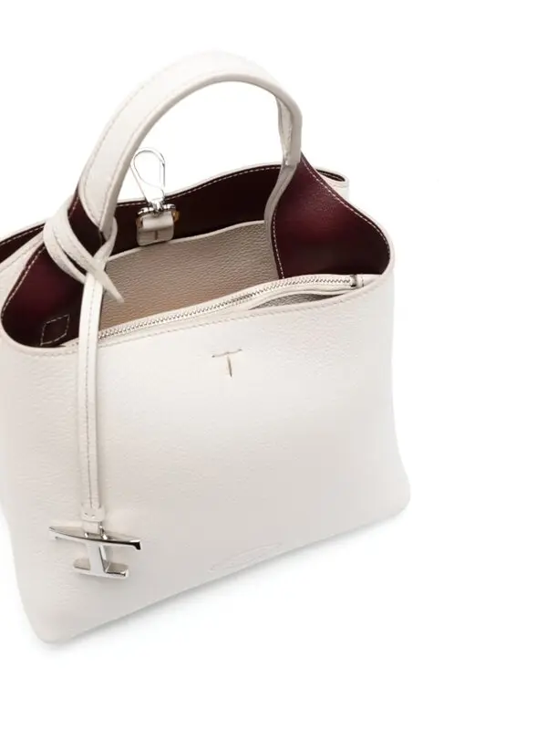 TOD'S T Timeless Mini Tote Bag - White