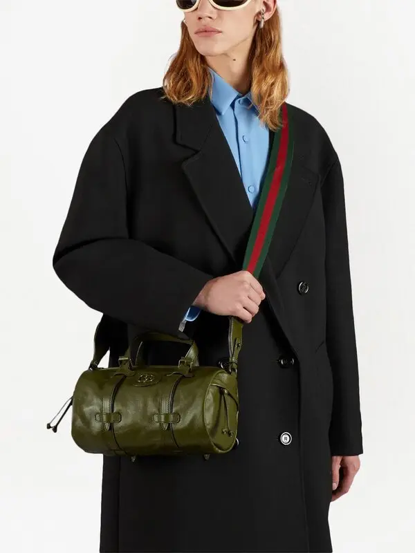 Gucci Double G Leather Duffle Bag