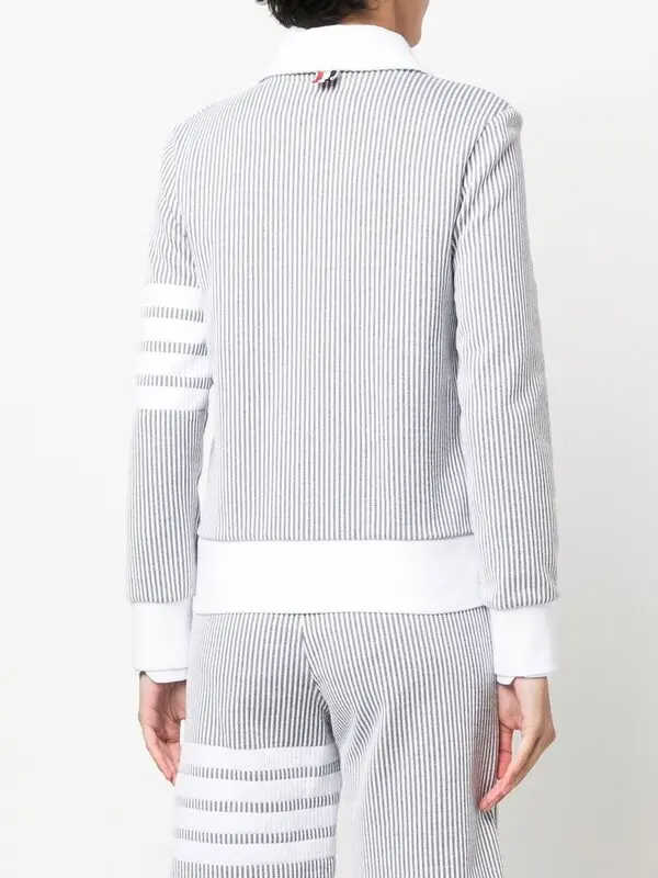 Thom Browne 4-bar Seersucker Zipped Jacket