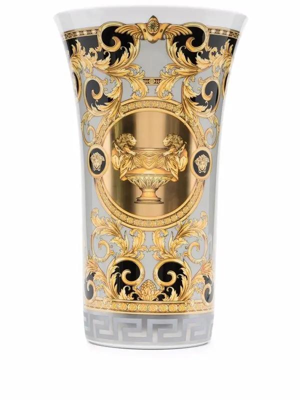 Versace Barocco-print Vase - Gold
