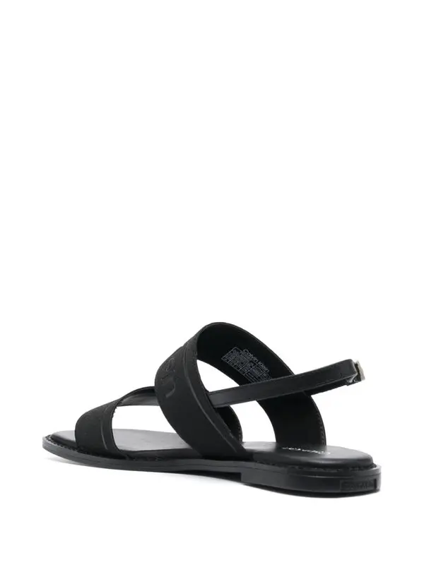Calvin Klein Debossed-logo Leather Sandals
