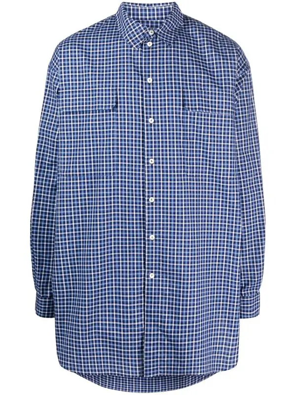 CHLOE NARDIN Plaid-pattern Oversize Shirt