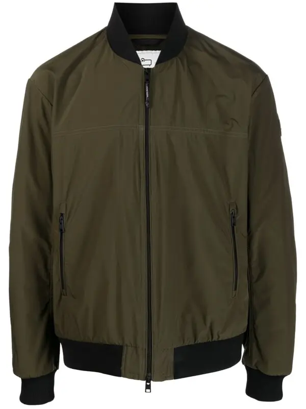 Woolrich Logo-patch Zip-up Bomber Jacket