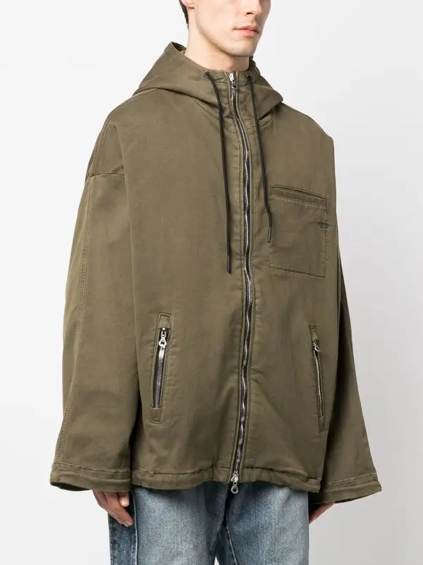 DIESEL® Logo-embroidered Hooded Jacket