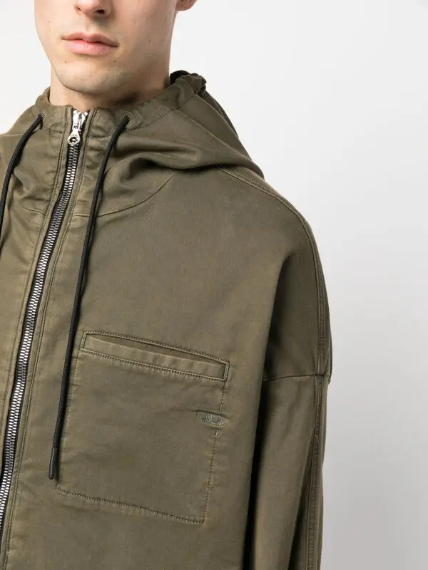 DIESEL® Logo-embroidered Hooded Jacket