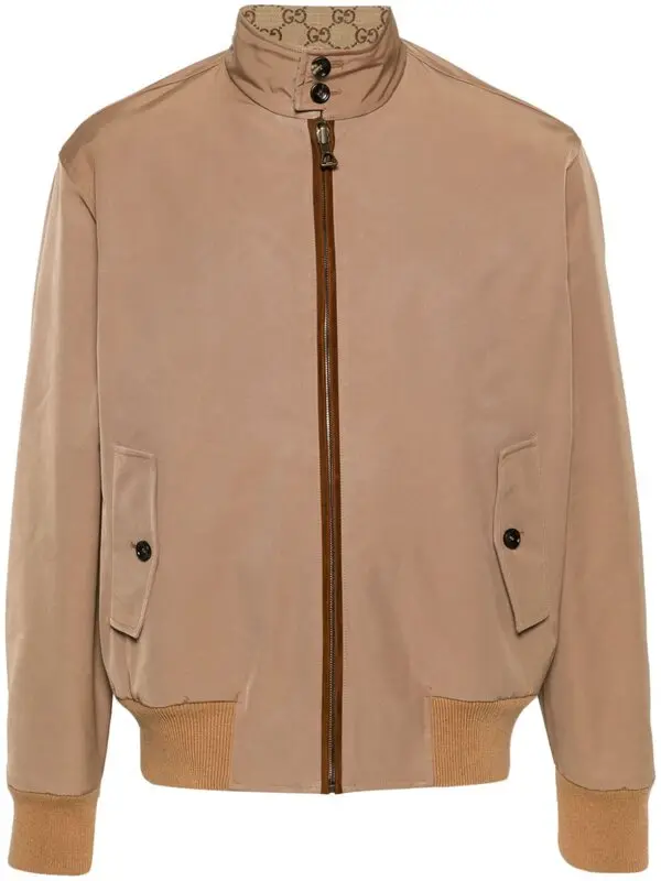 Gucci Gg Supreme-canvas Reversible Jacket - Brown