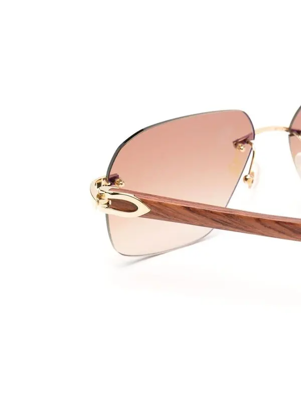 Cartier Tinted Square-frame Sunglasses