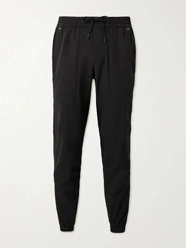 Lululemon License To Train Slim-fit Tapered Stretch Recycled-shell Track Pants - Black