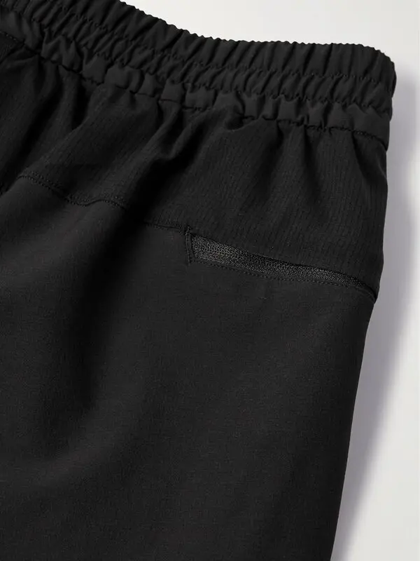 Lululemon License To Train Slim-fit Tapered Stretch Recycled-shell Track Pants - Black