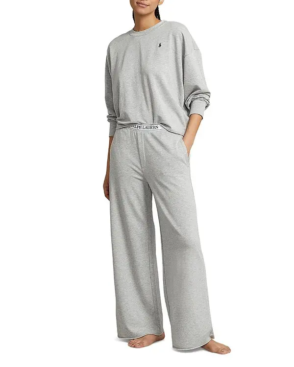 Polo Ralph Lauren Sweatshirt & Wide Leg Pants Set - Heather Gray