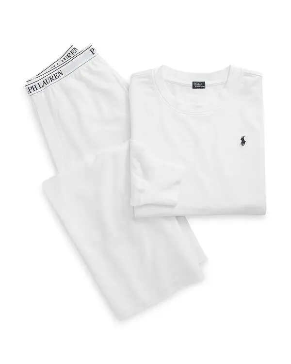 Polo Ralph Lauren Sweatshirt & Wide Leg Pants Set - White Cloud