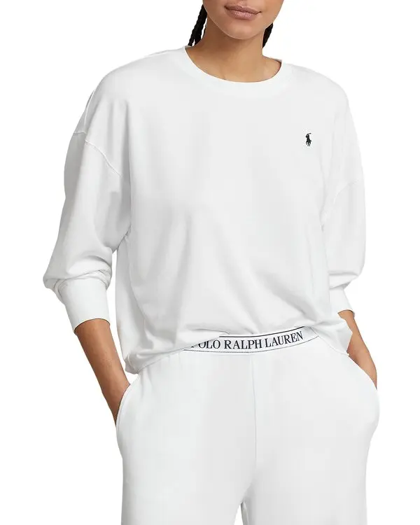 Polo Ralph Lauren Sweatshirt & Wide Leg Pants Set - White Cloud