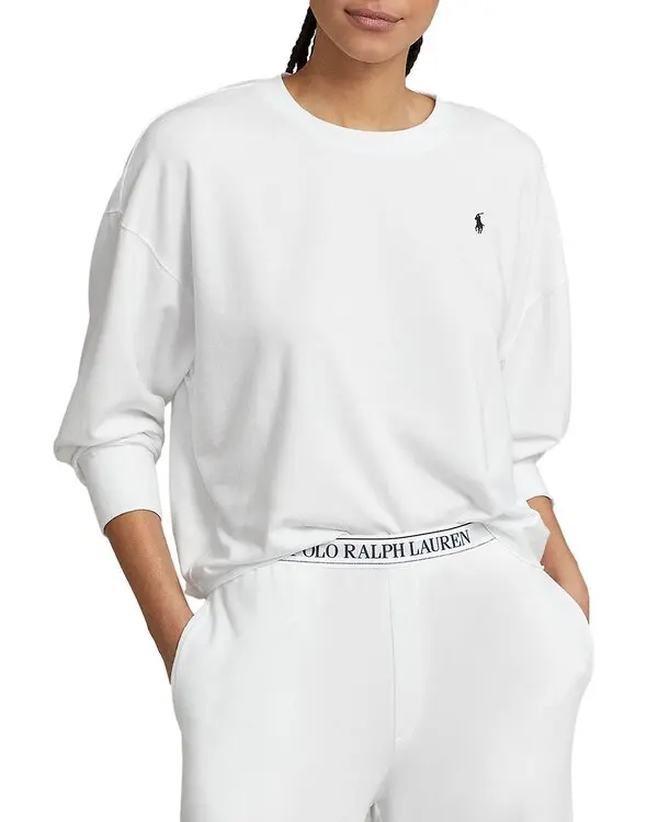 Polo Ralph Lauren Sweatshirt & Wide Leg Pants Set - White Cloud